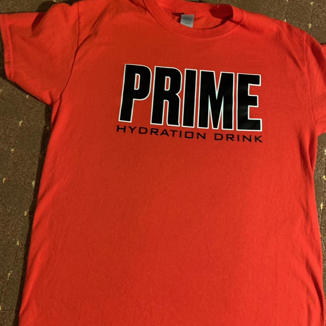 Prime Hydration T-shirt Red #primehydration #ksi - Depop