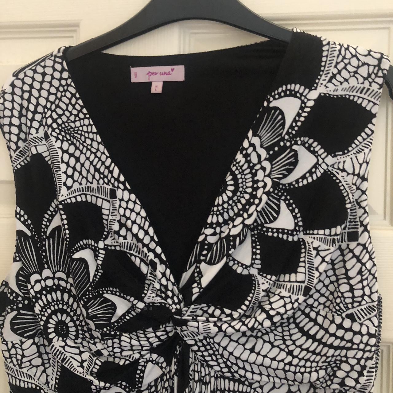 Black/White Per Una Maxi Dress- size 16 long.... - Depop