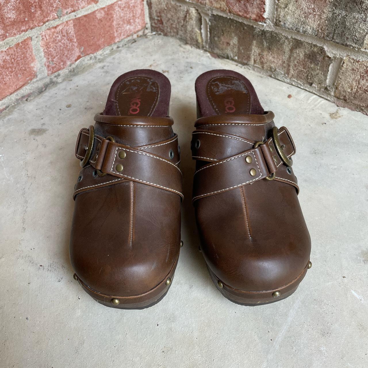 Y2K Bongo Chunky Brown Clogs Super cute stud and... - Depop