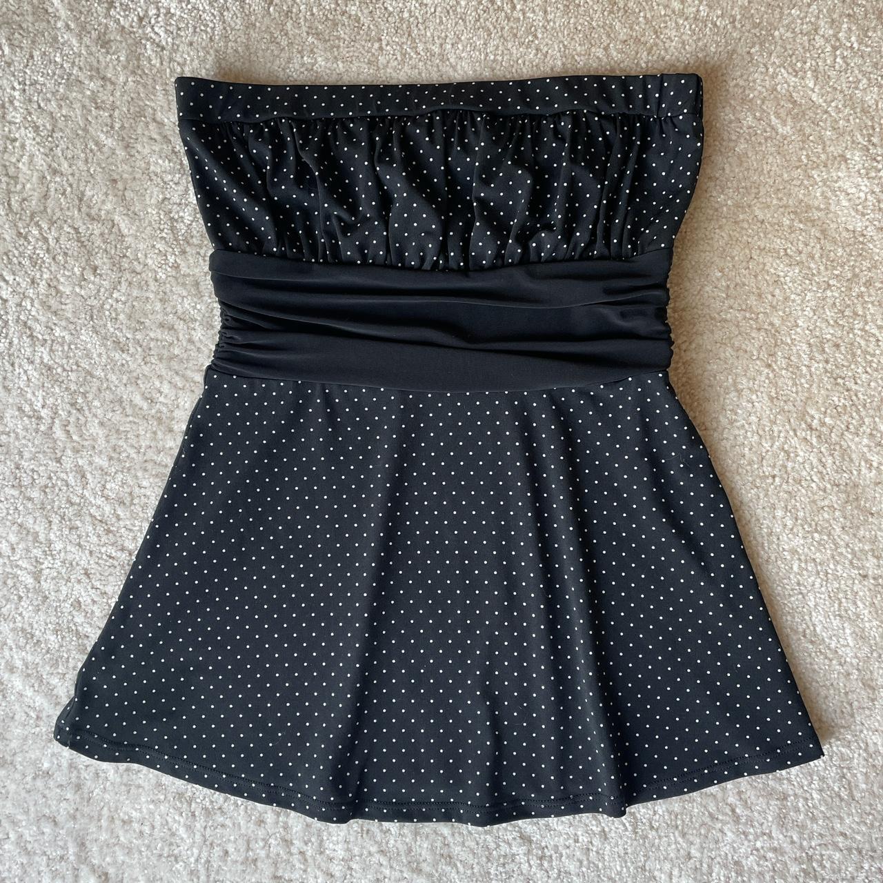 Y2K Slinky Polka Dot Tube Top Very flattering... - Depop