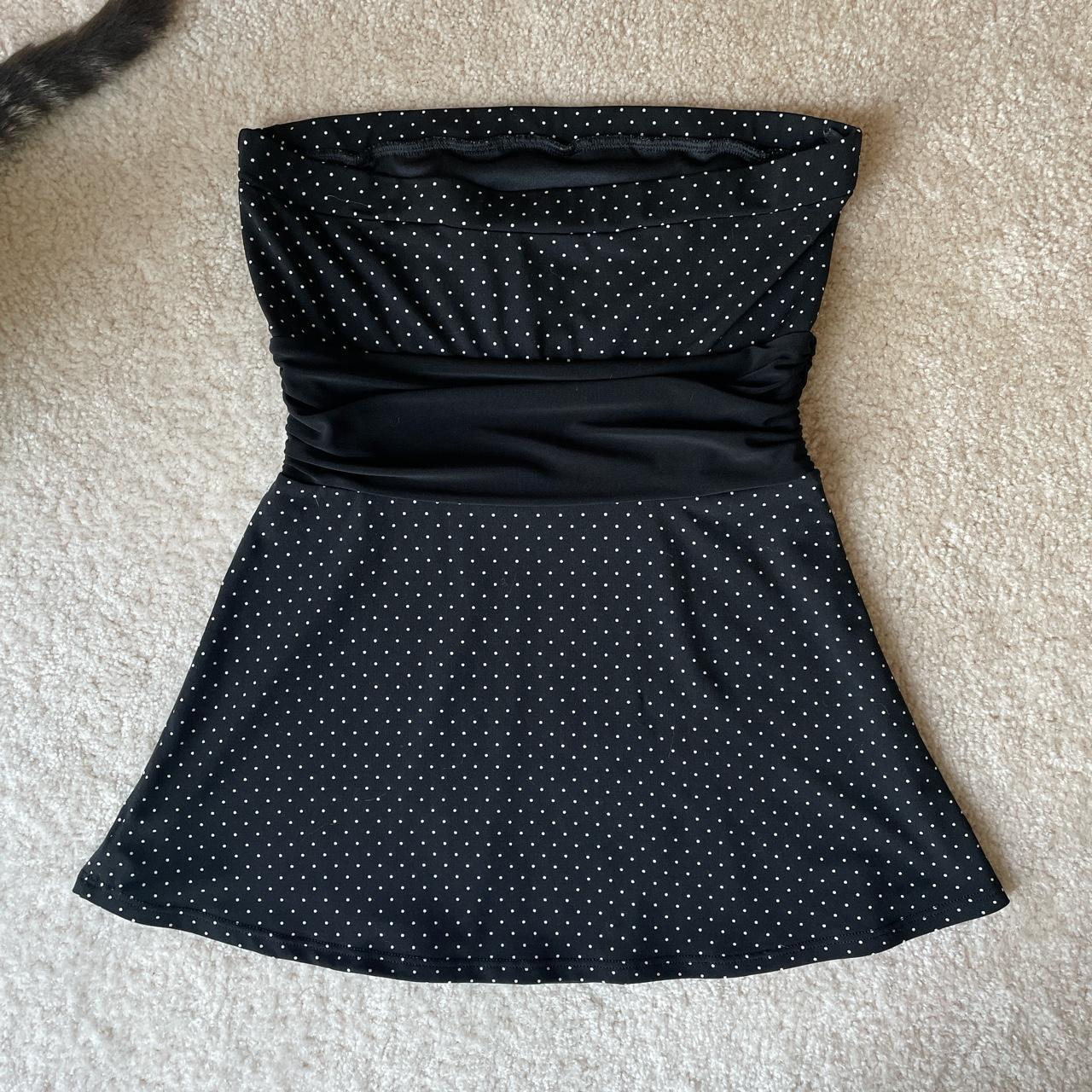 Y2K Slinky Polka Dot Tube Top Very flattering... - Depop