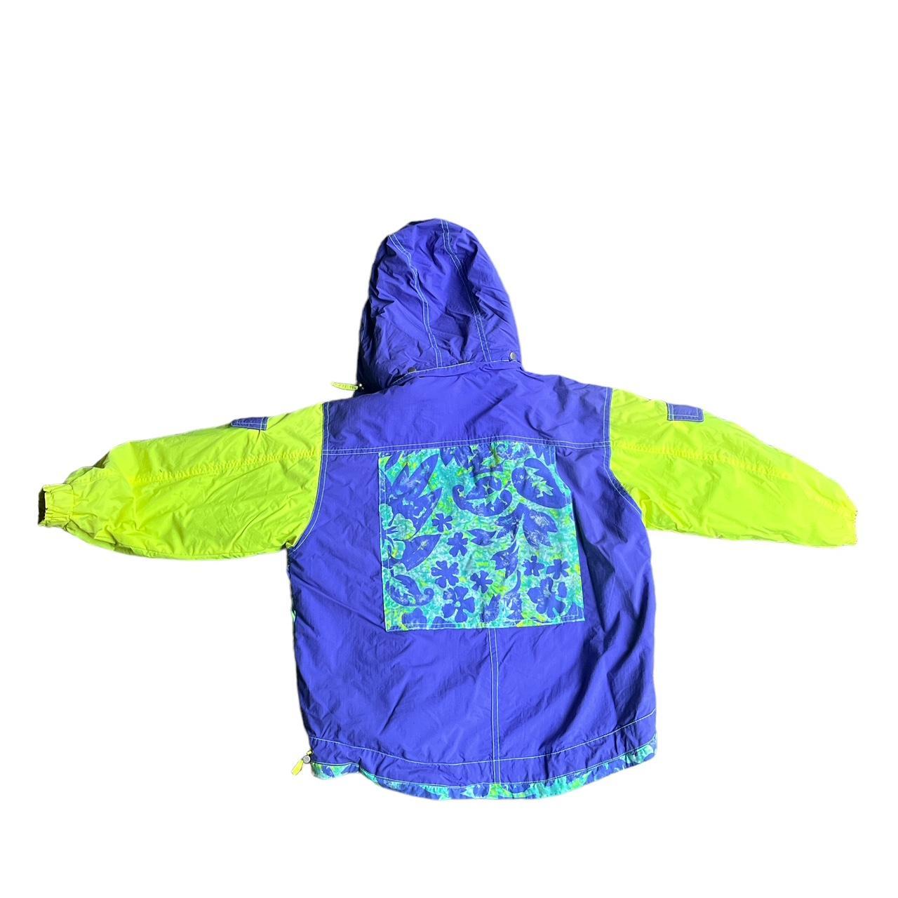 VINTAGE late 80s early 90s Mistral neon ski jacket... - Depop