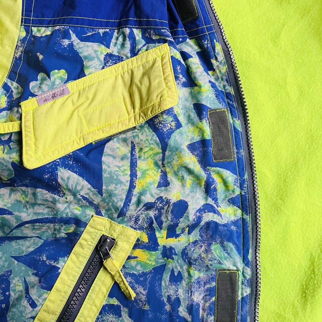 VINTAGE late 80s early 90s Mistral neon ski jacket... - Depop