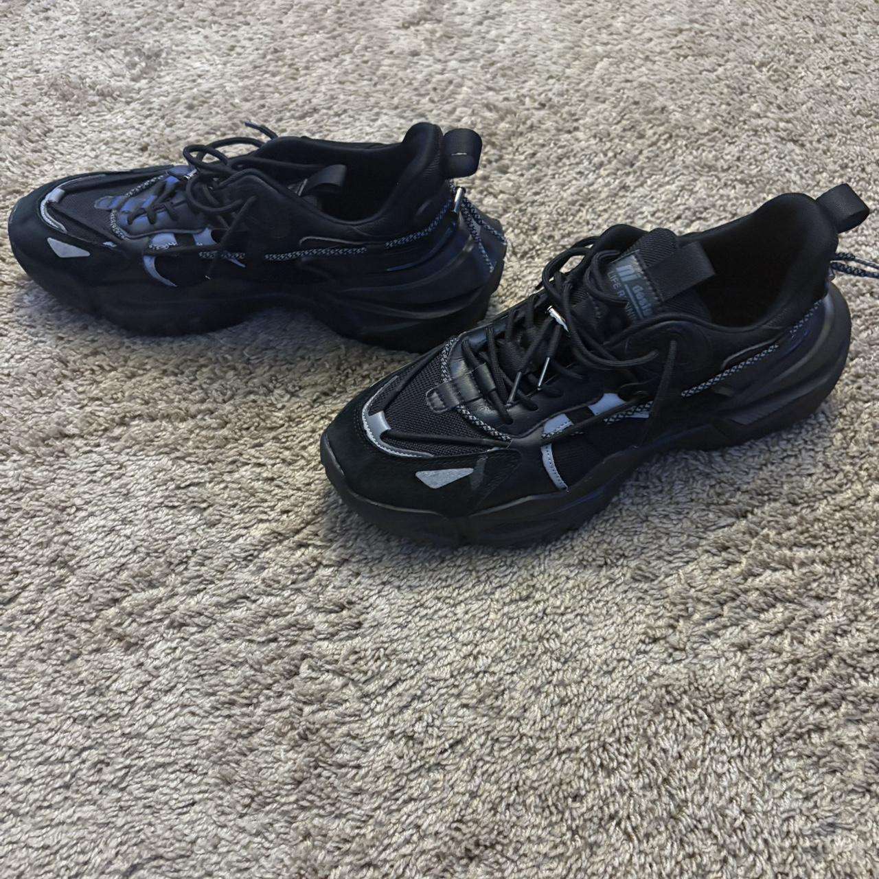 black reflective shoes brand “rovux” | Depop