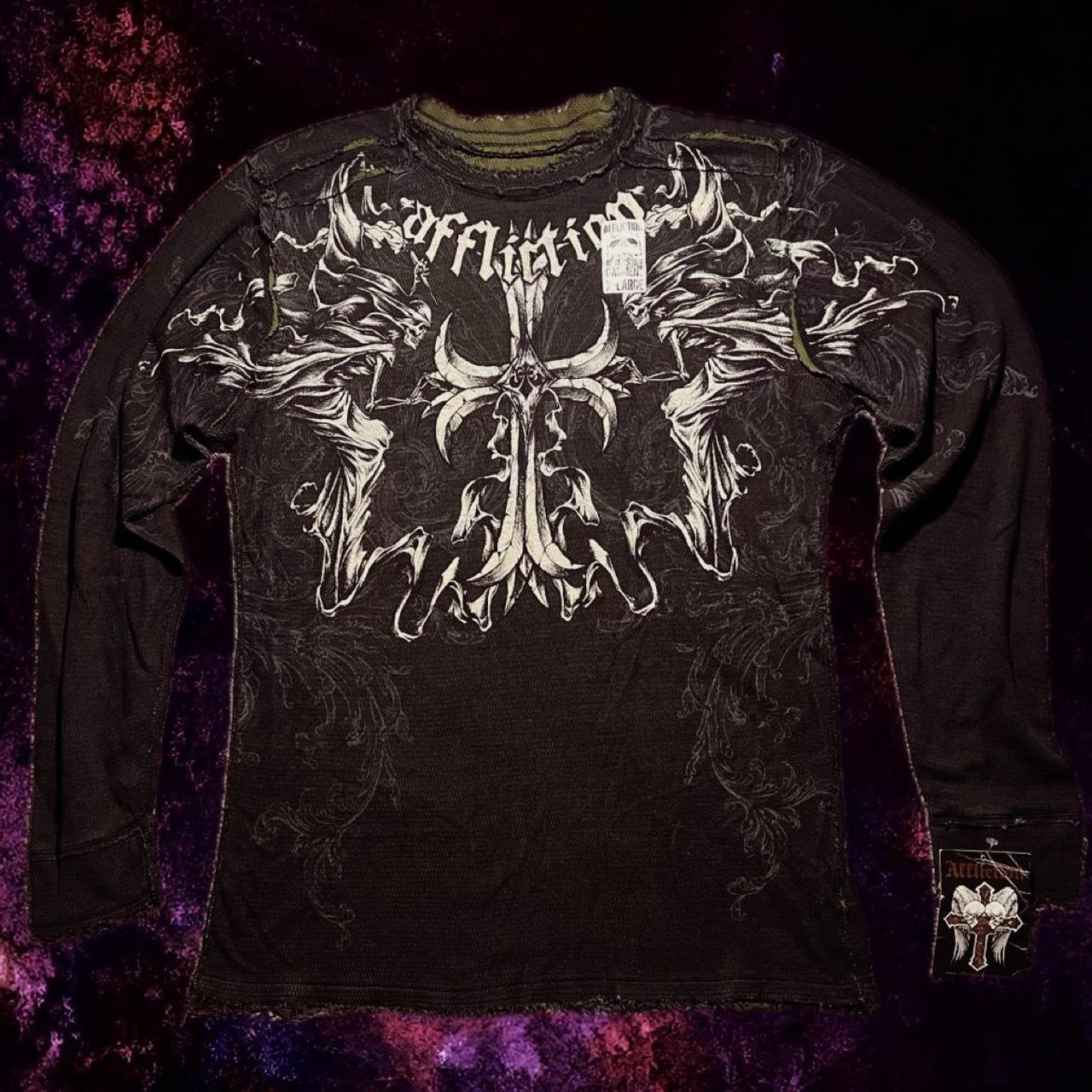 Rare Affliction “Jump” Thermal Size: XL Dm with any... - Depop