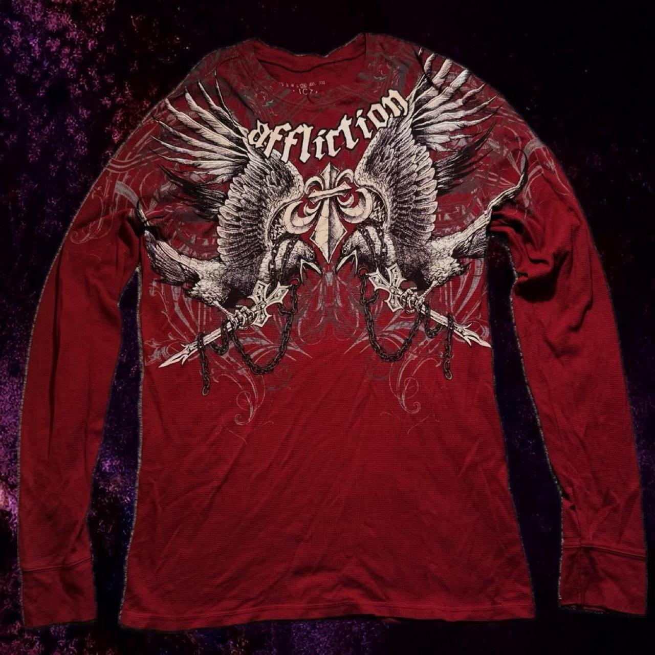 Rare Affliction Thermal Size : XL Dm with any... | Depop