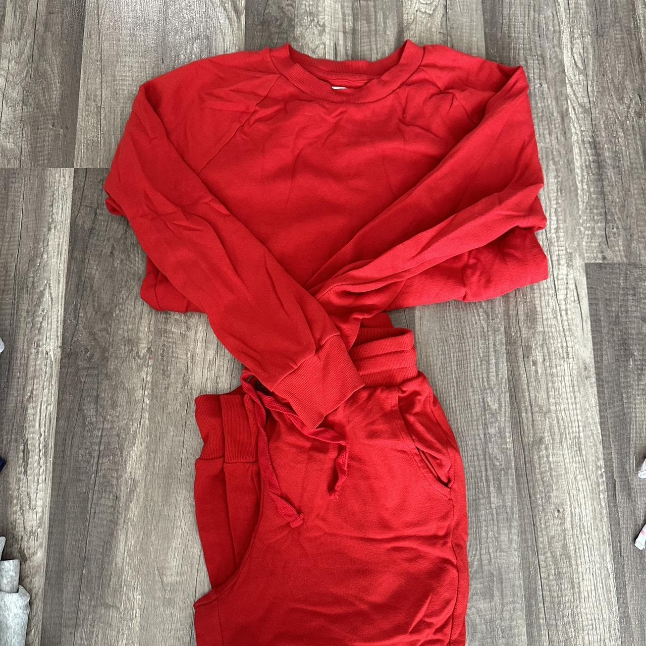 Target red sweat suit Size s top Size xs bottom... - Depop