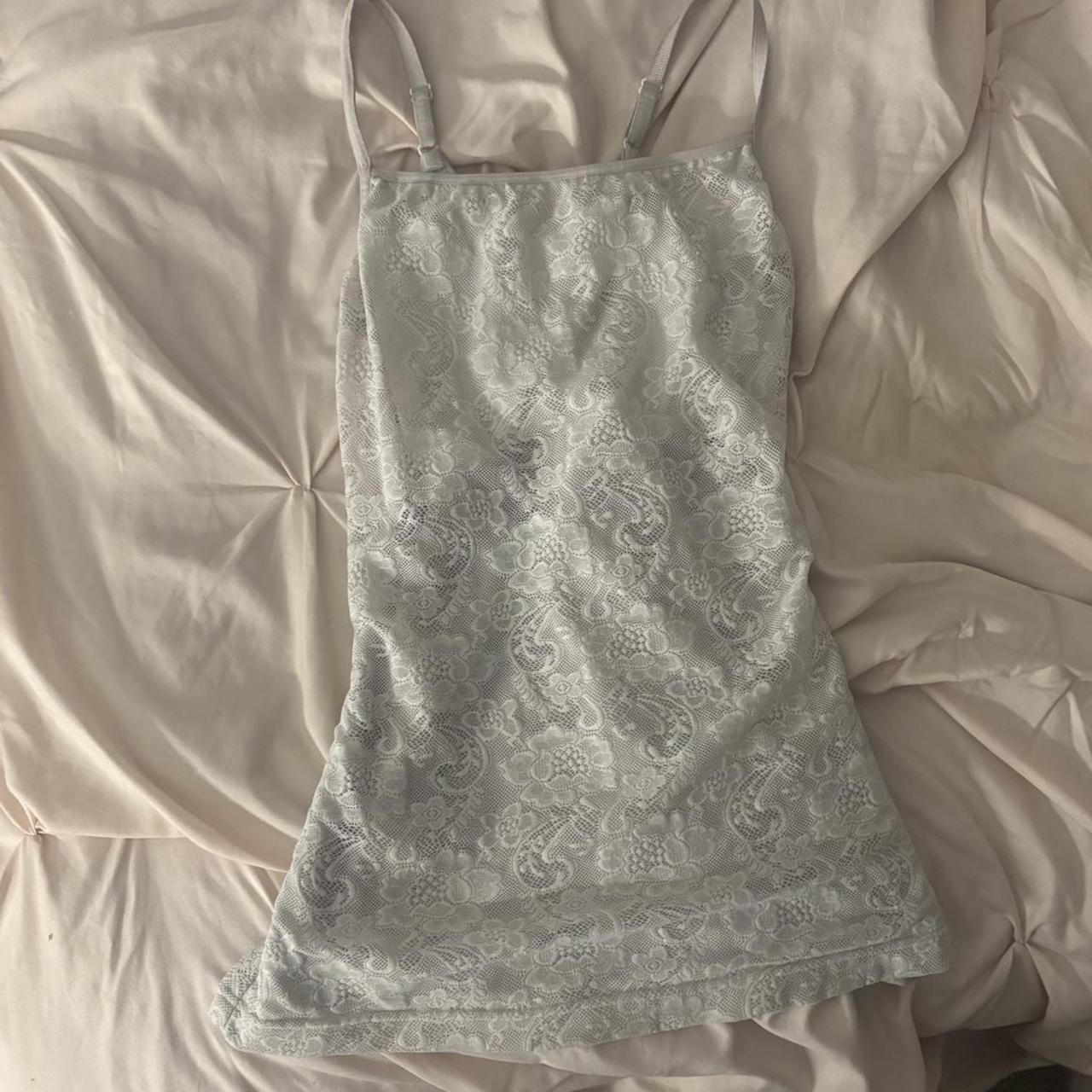 Brand - Flexees Size S/M white lace tank good... - Depop