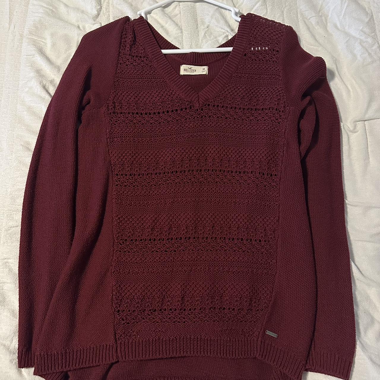 Hollister sweater - Looks a bit more burgundy... - Depop