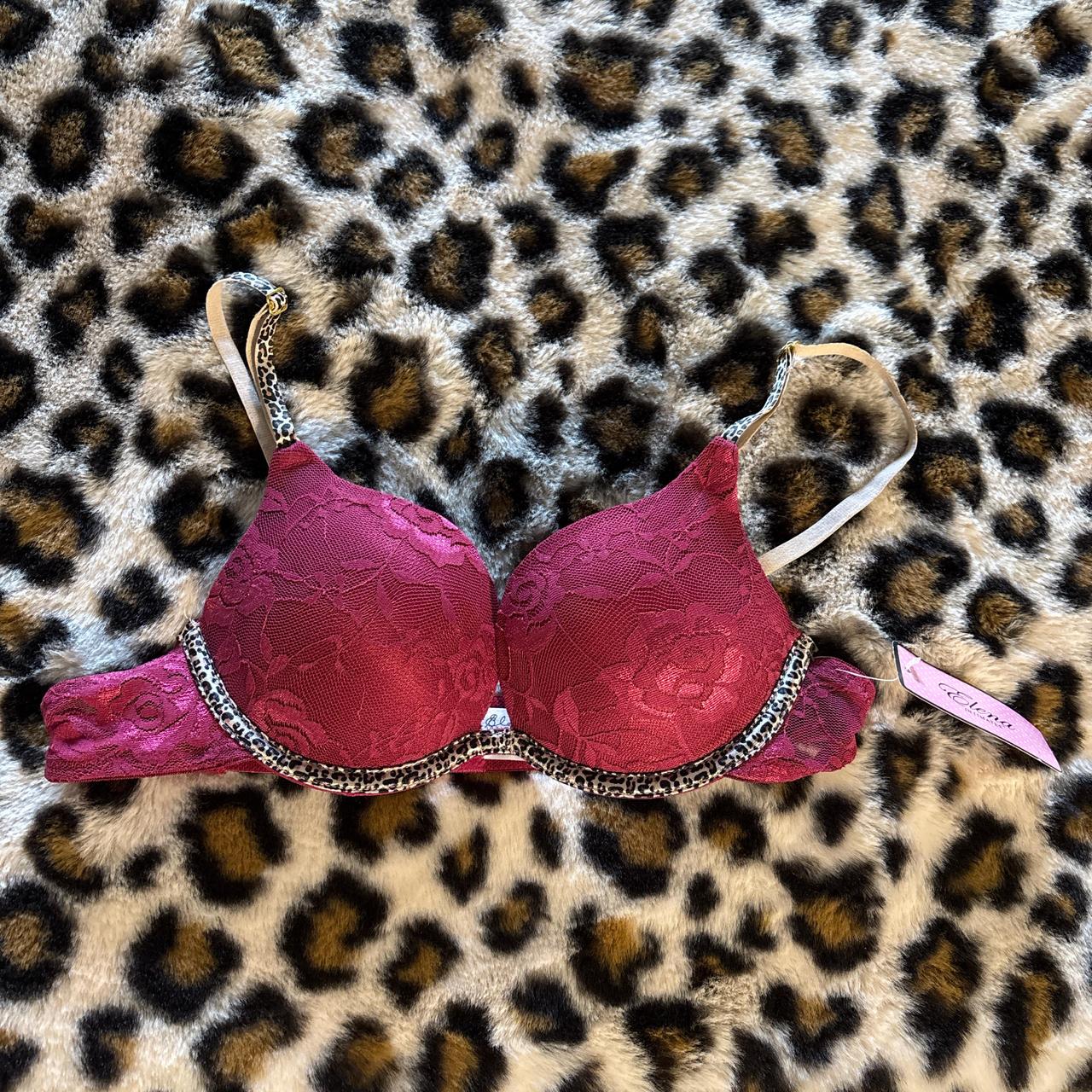 Victorias Secret inspired padded with leopard... | Depop