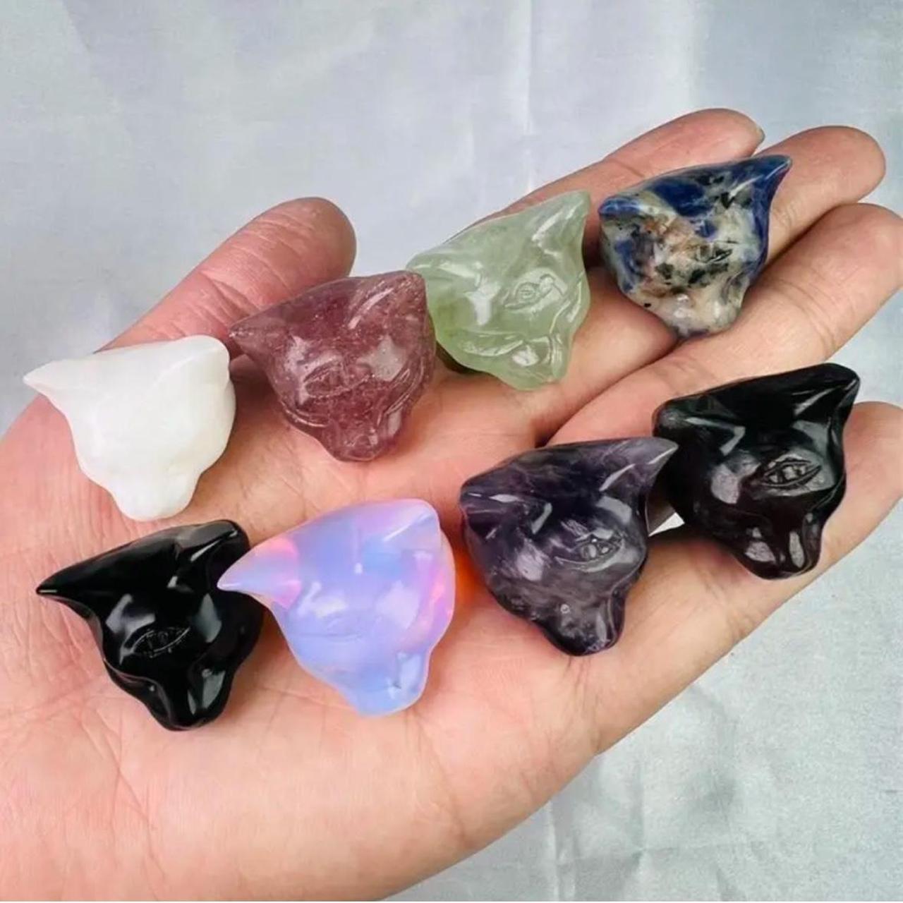 You will receive one premium grade Crystal Cat Head... | Depop