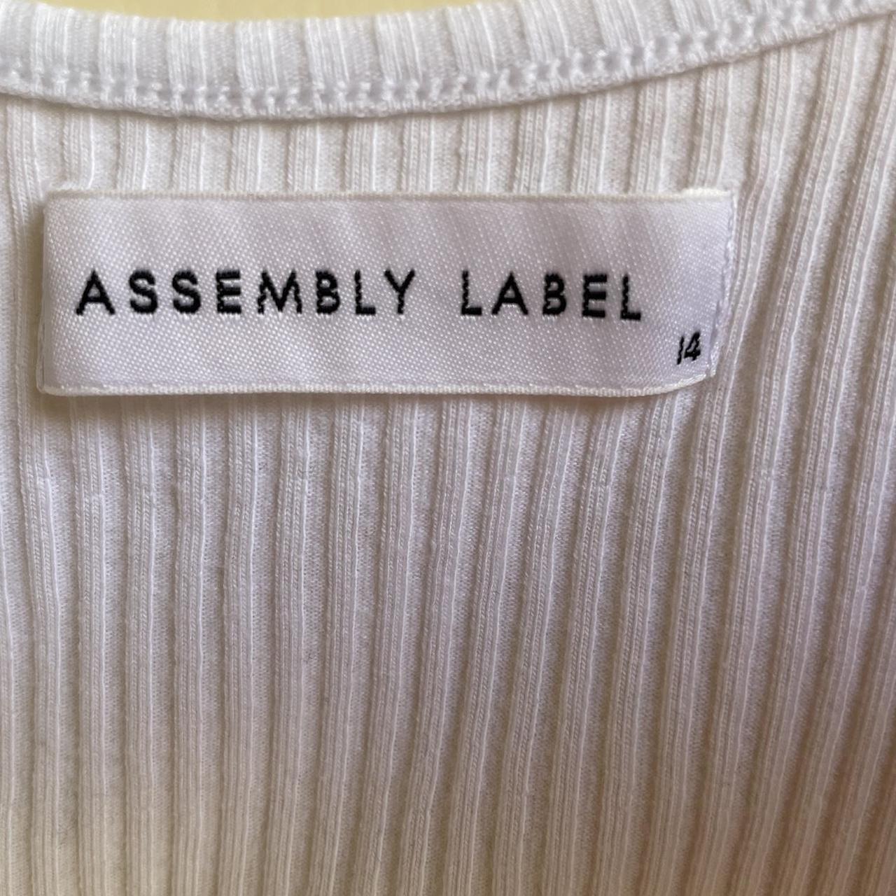 Assembly Label White Ribbed Singlet - Depop