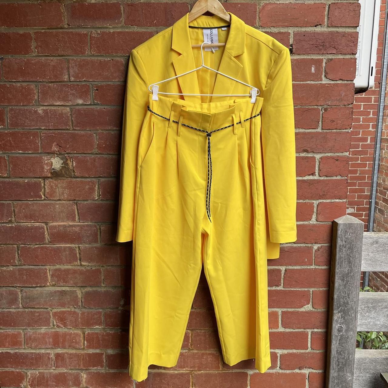 COLLUSION X Neon Yellow Suit Size EU 44 Never... - Depop