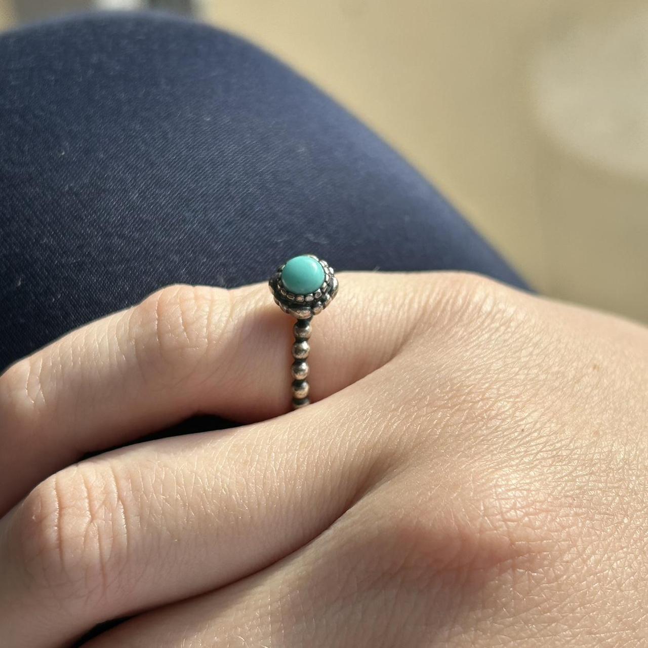 PANDORA Old Style Birthstone Ring DECEMBER BIRTH... - Depop