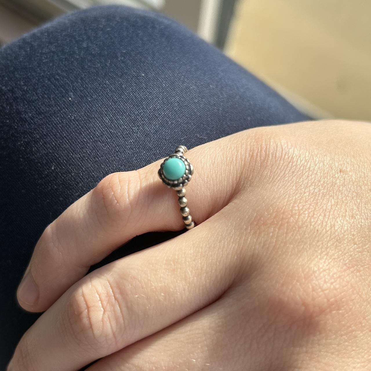 PANDORA Old Style Birthstone Ring DECEMBER BIRTH... - Depop