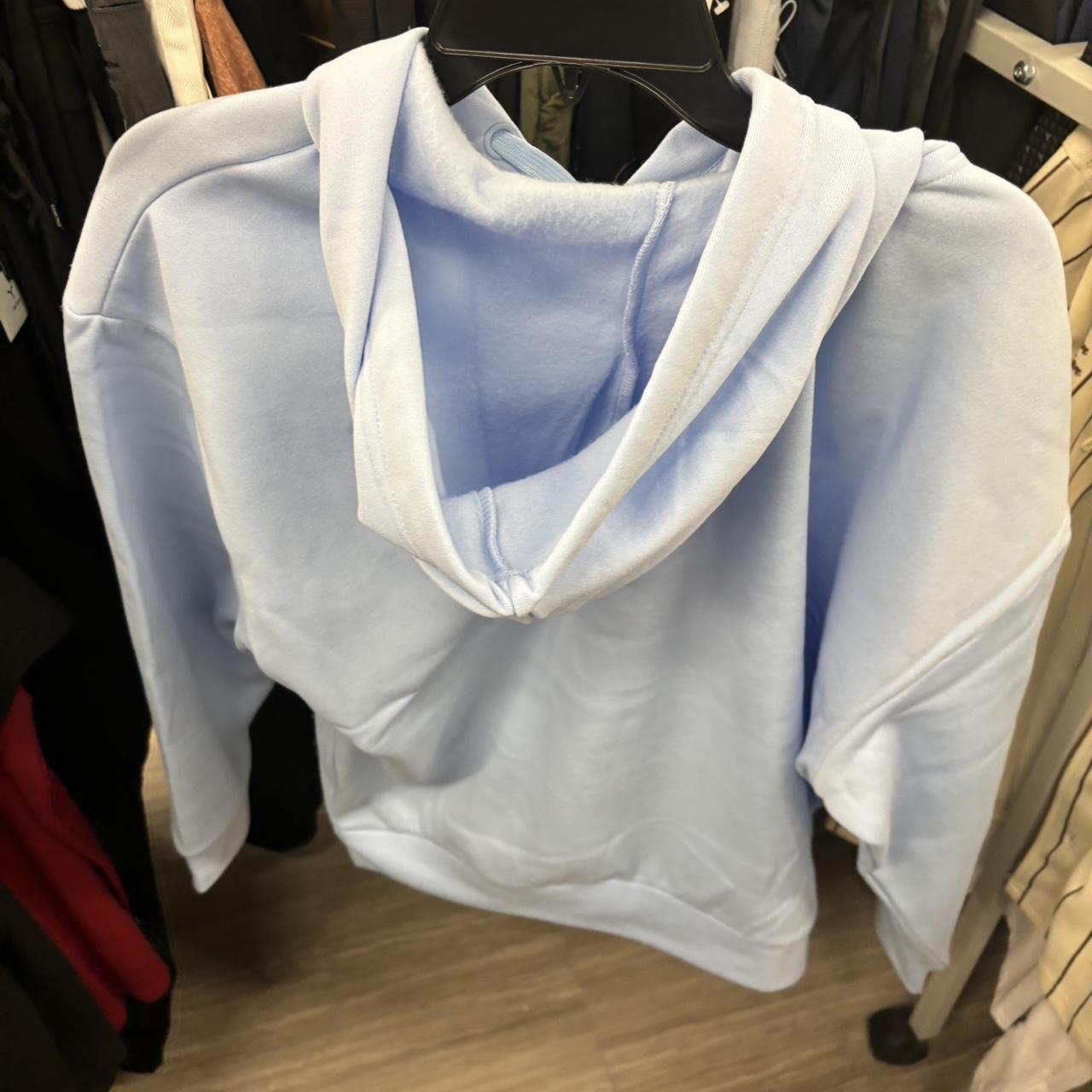 Large Essentials light blue hoodie - Depop