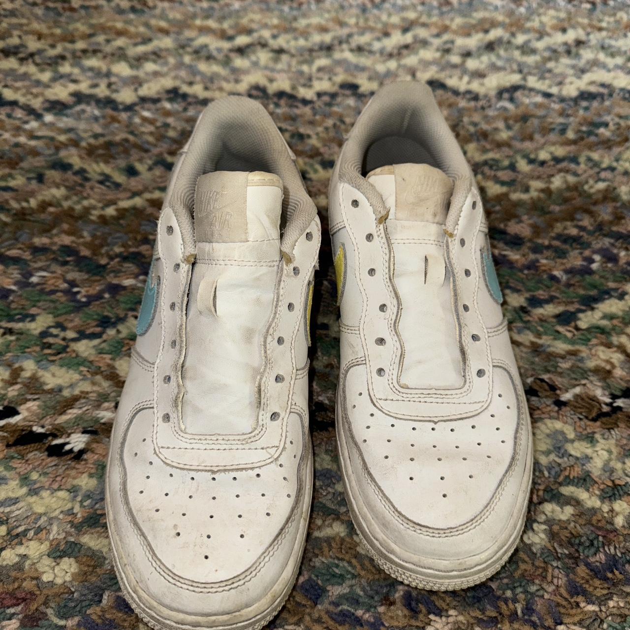 Custom painted Nike Air Force 1 kids 6y - Depop