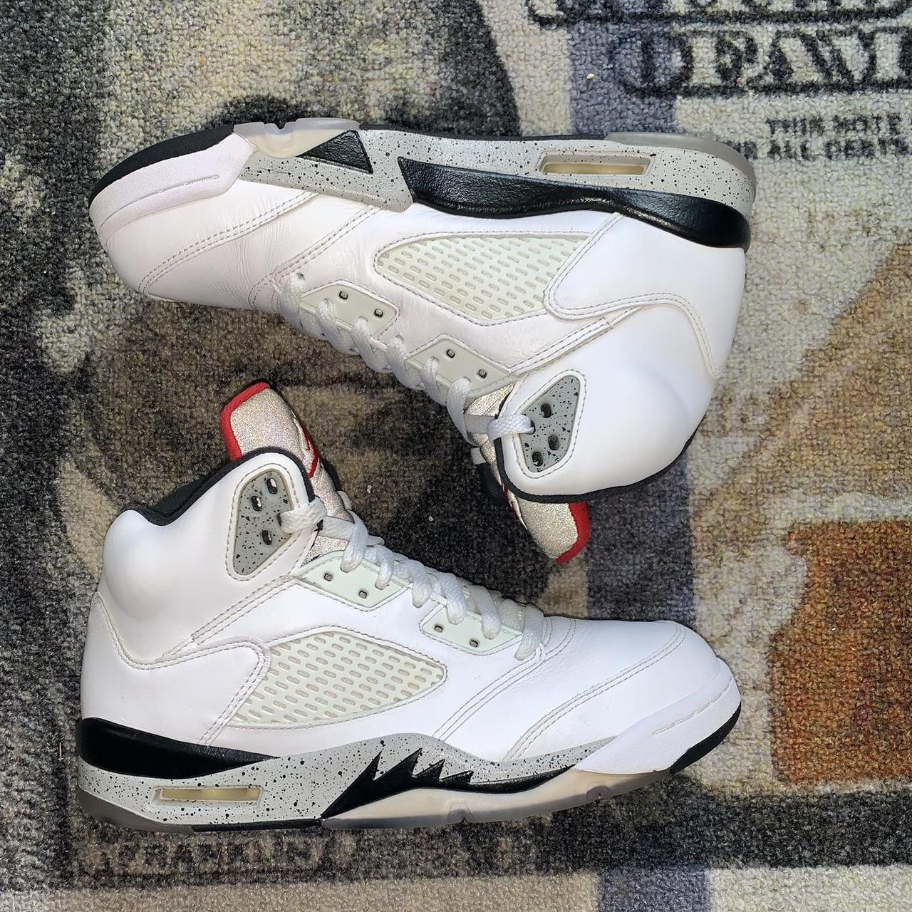 Jordan 5 Retro White Cements -OPEN TO OFFERS -Size... - Depop