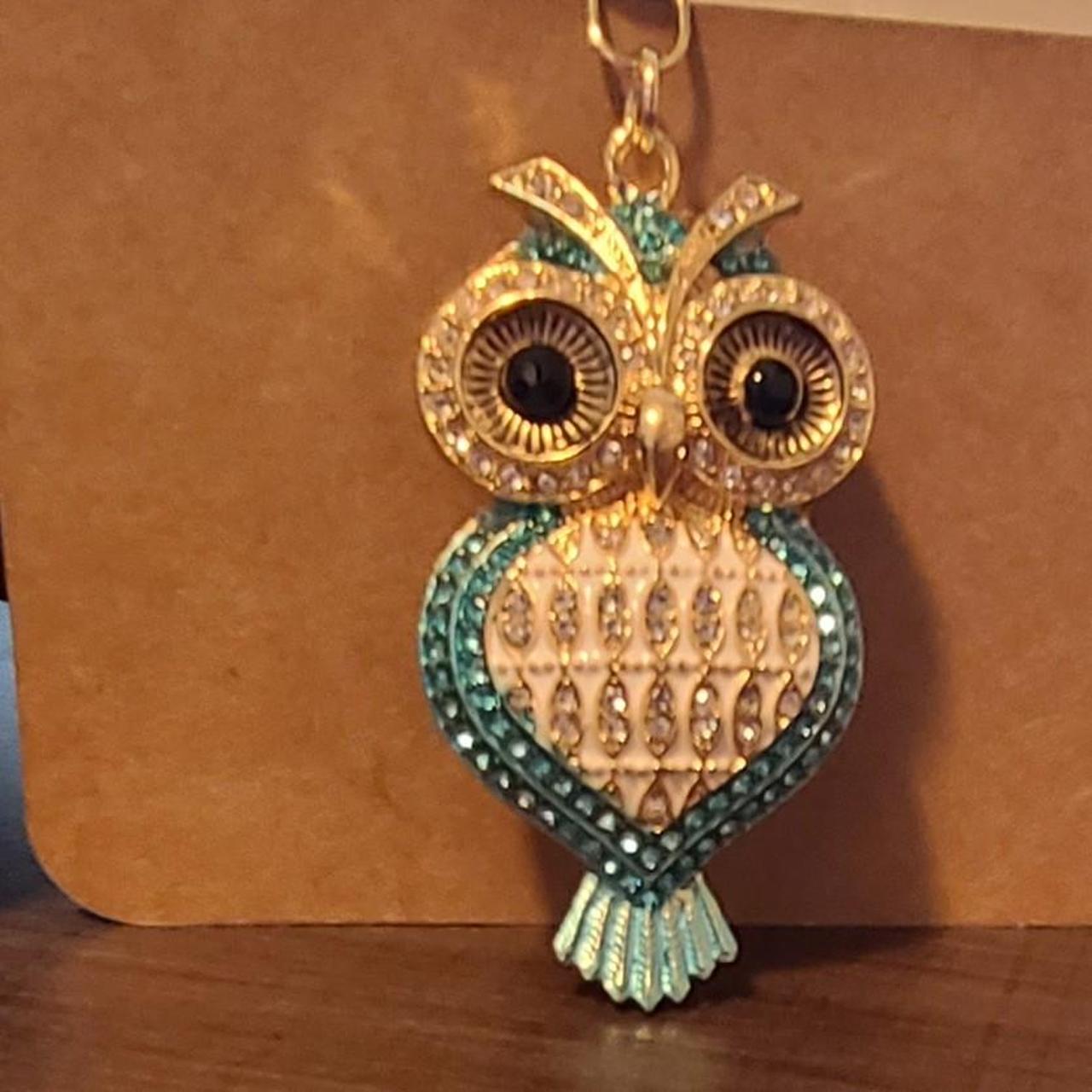 Ladies Owl metal keychain. 2" long. New without... - Depop