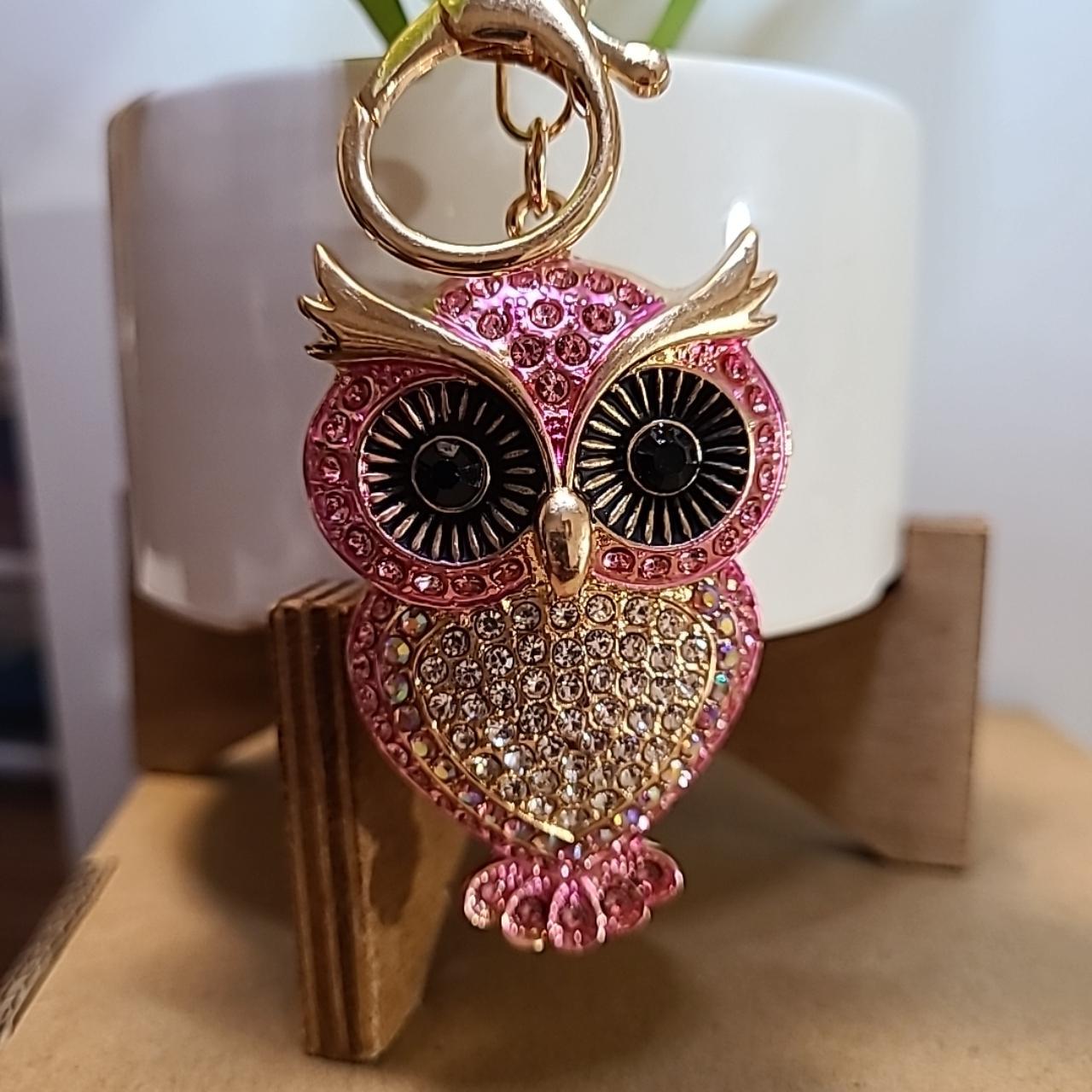 Unbranded Owl Keychain Ladies Pink NWOT Collectible... - Depop