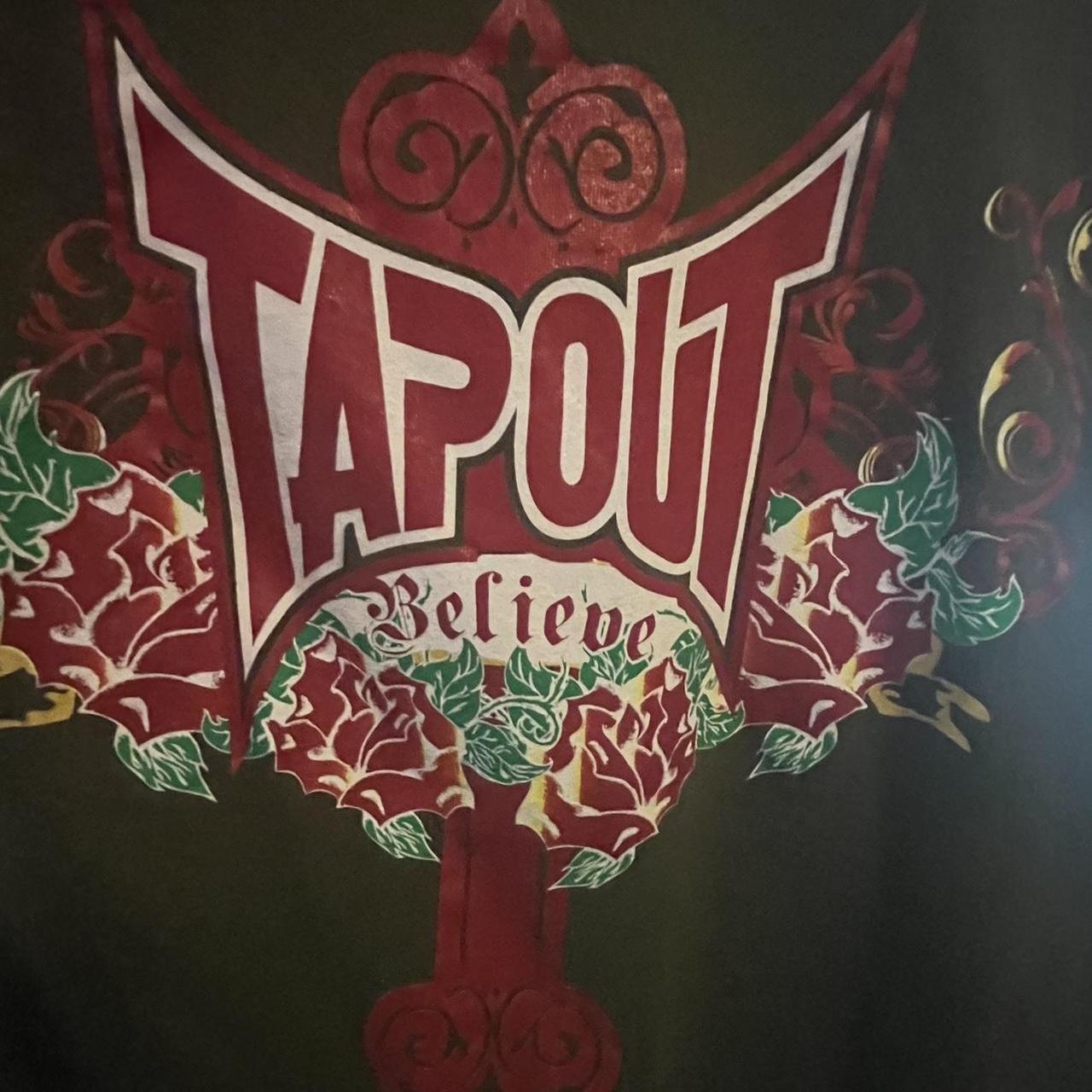 green and red tap out believe shirt #tapout #skater... | Depop