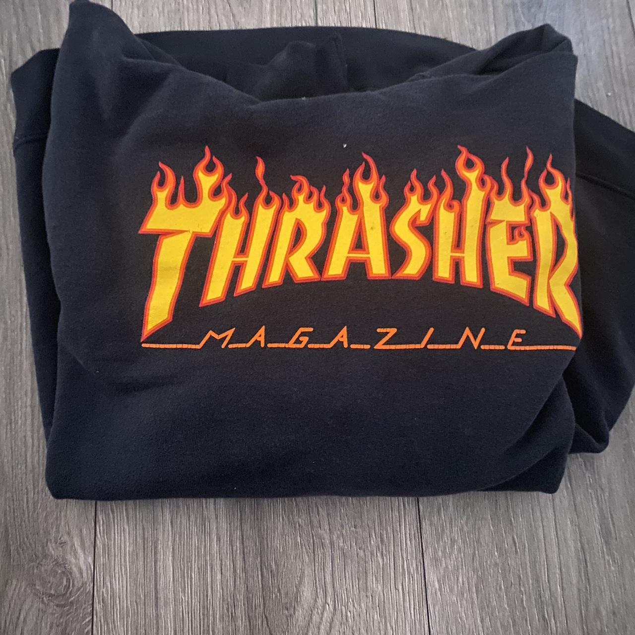 Fire thrasher hoodie - Depop