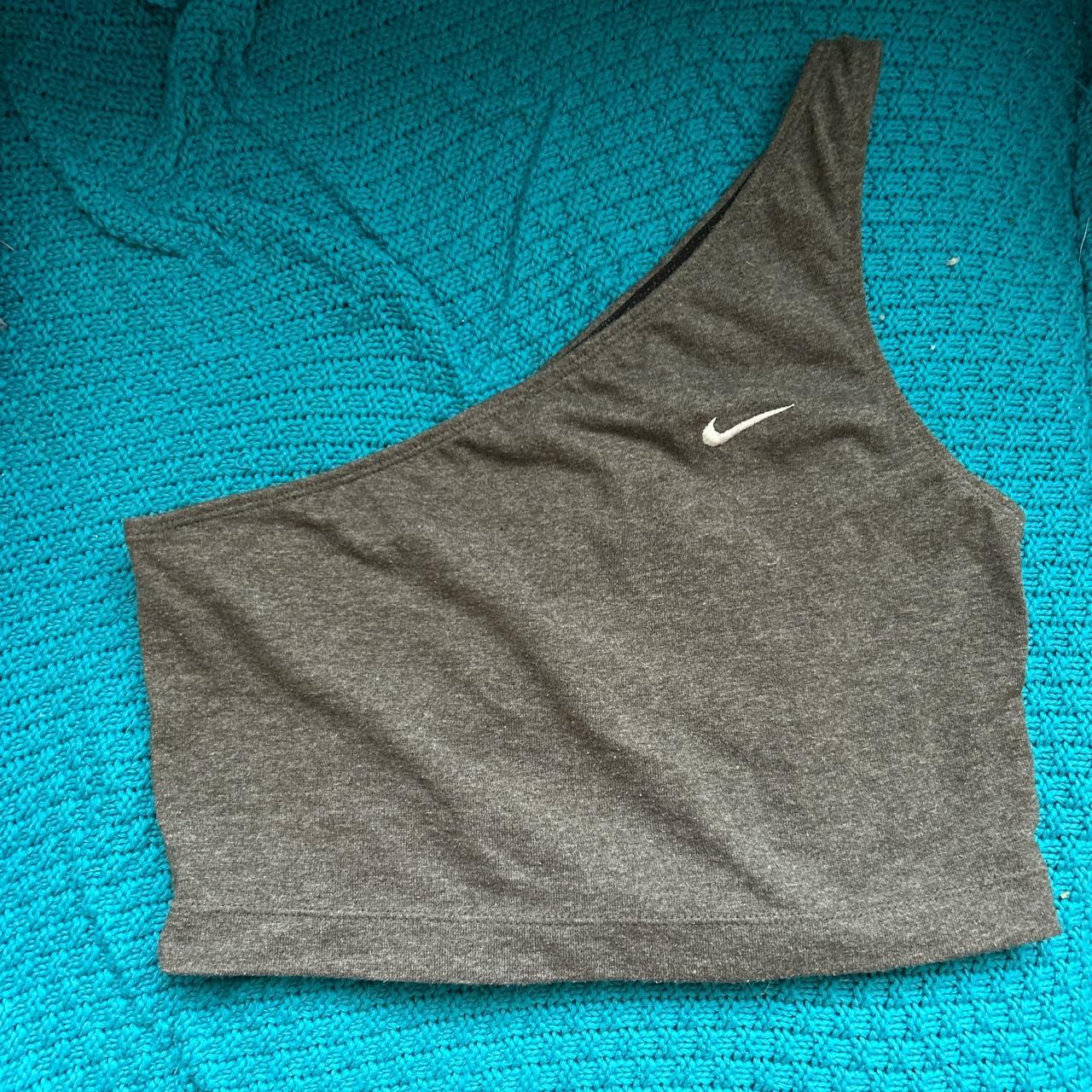 Frankie collective reworked nike one shoulder crop... - Depop