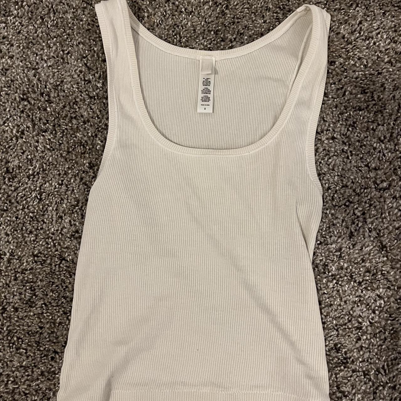 Skims cotton rib tank color bone size small - Depop