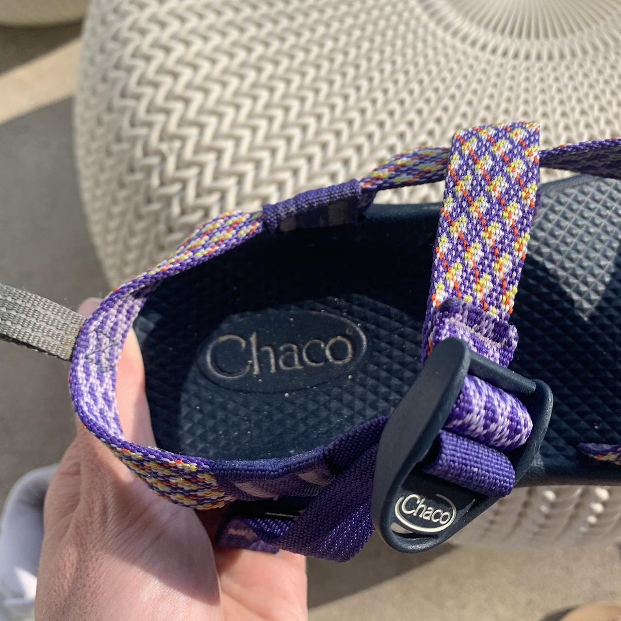 Women’s Chaco’s Adjustable Strap Sandals Purple and... - Depop