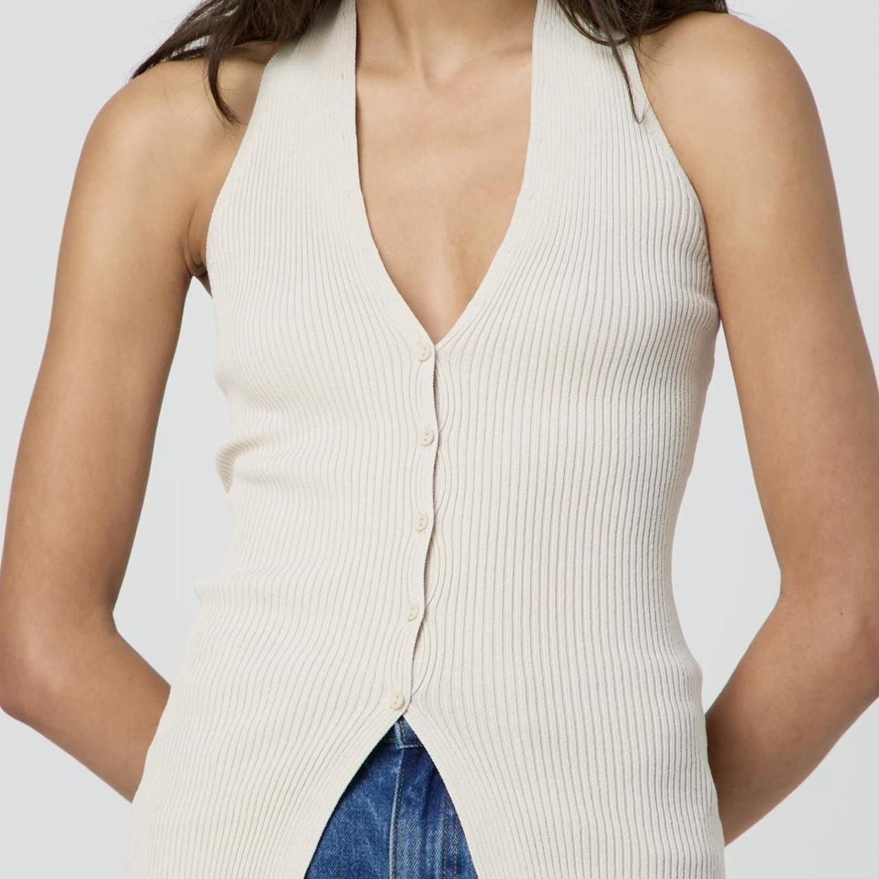 GLASSONS halter neck knit in cream Literally so... - Depop