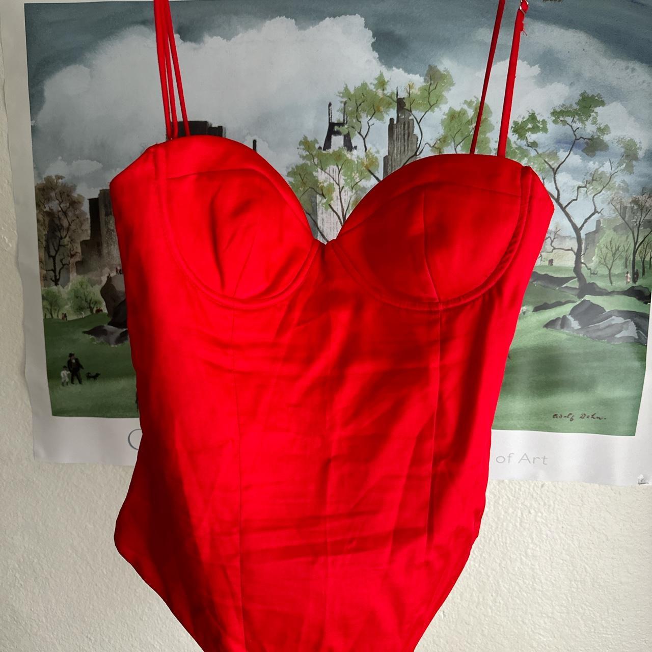 Zara Womens Red Bodysuit Depop