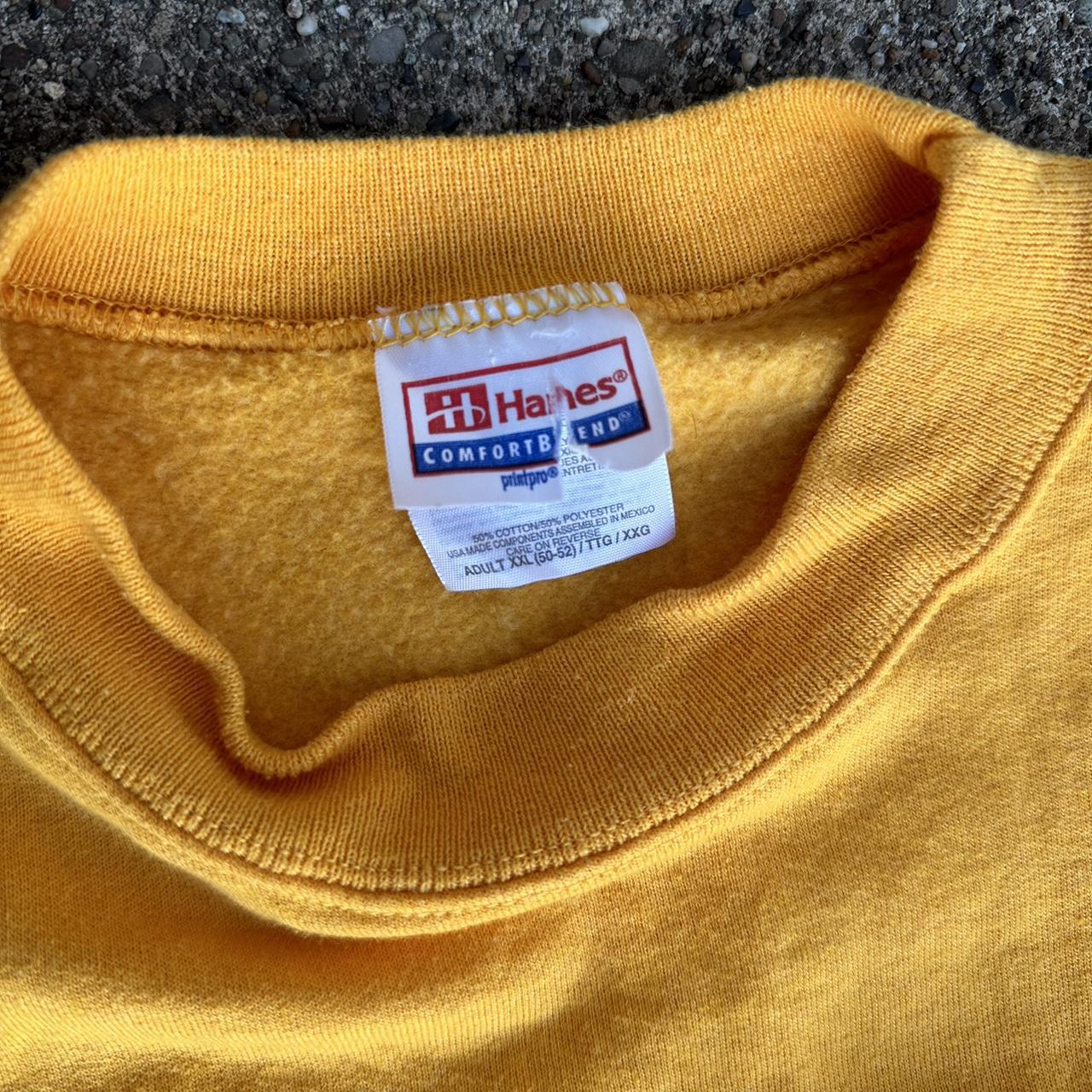 Vintage 90’s Essential Yellow Hanes Crewneck... - Depop