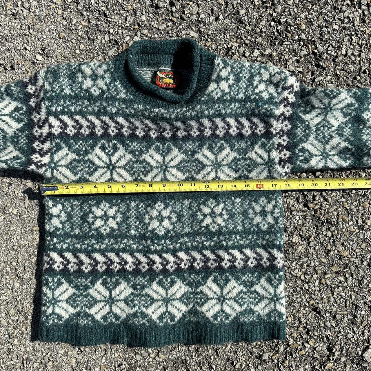 Vintage 70’s Women’s Wool Snowflake Pattern Sweater,... - Depop