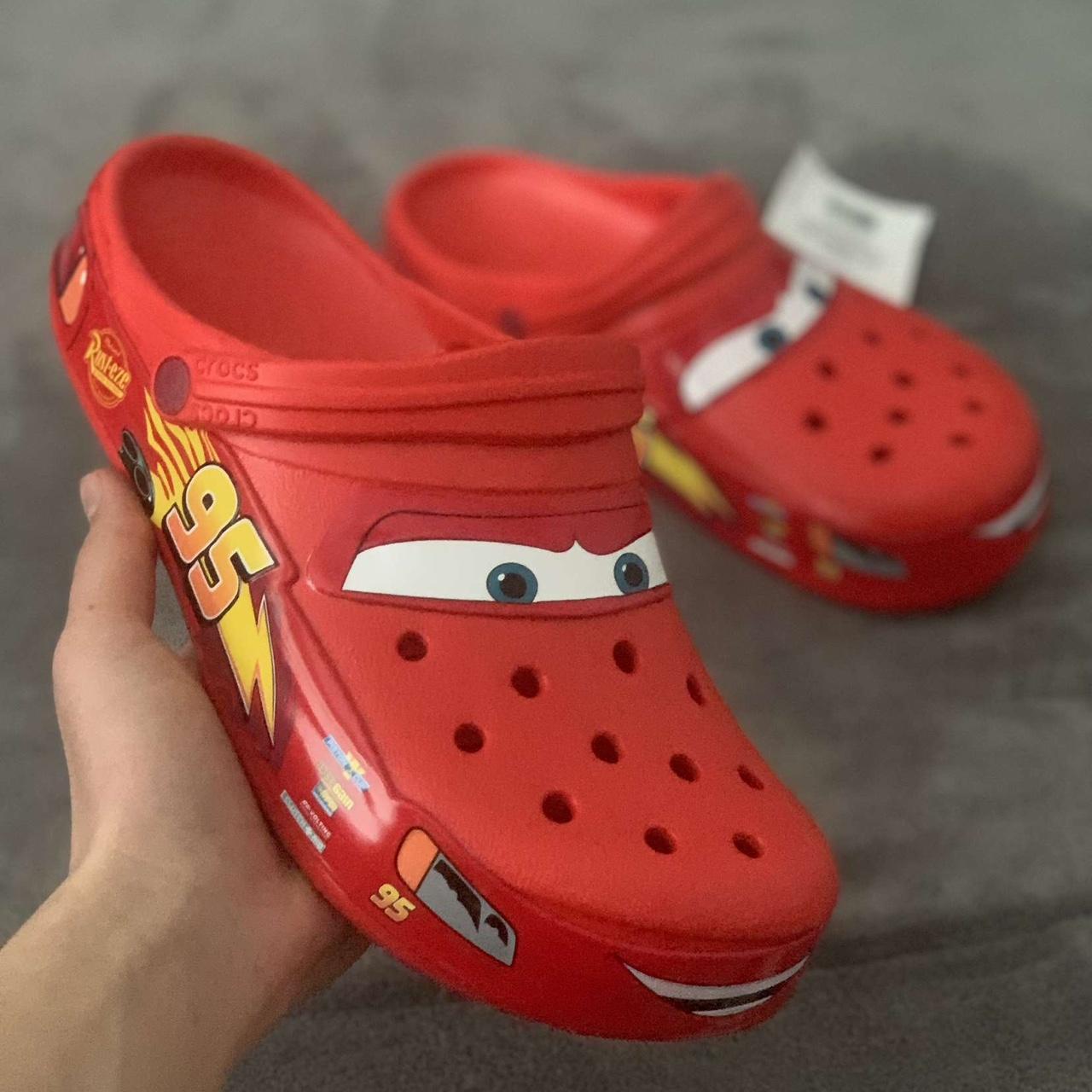 Lightning McQueen crocs All sizes - Depop