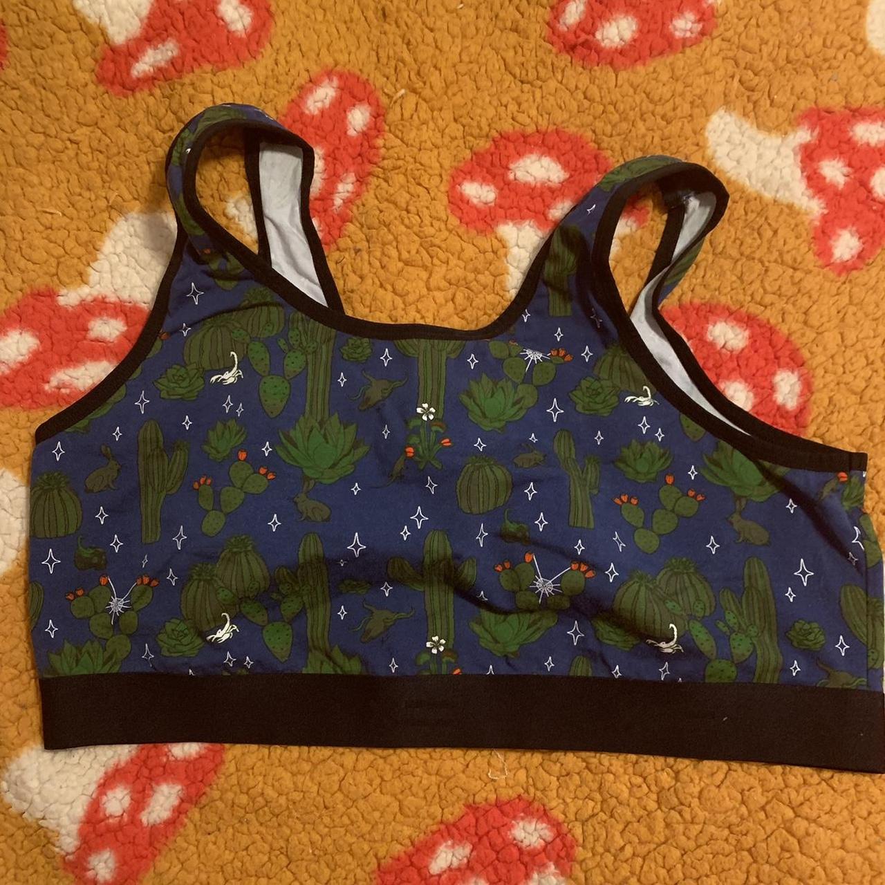 Tomboyx Cactus and Scorpion Pull Over Bralette 3X... - Depop