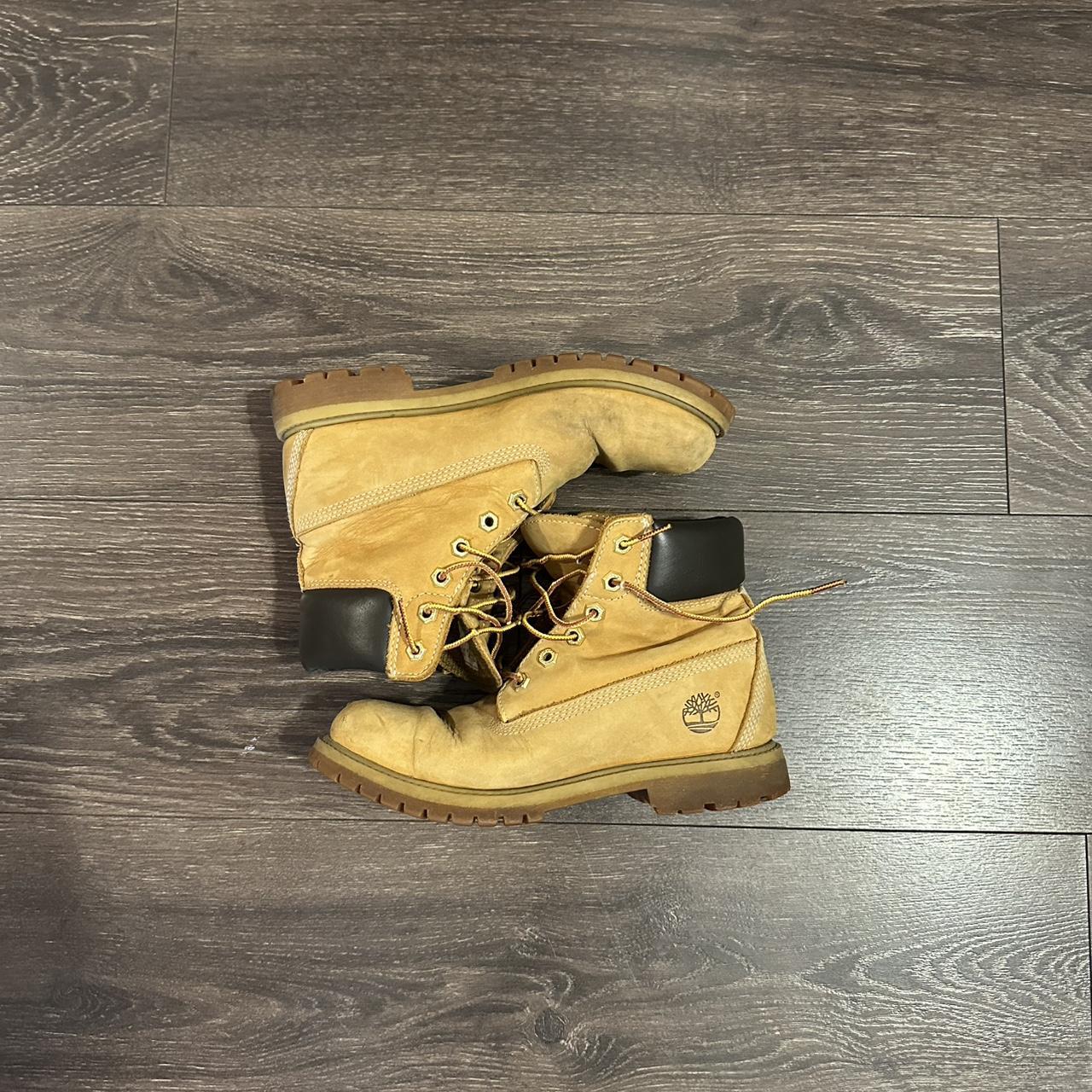 wheat timbs, pretty worn, still have a lot of... | Depop