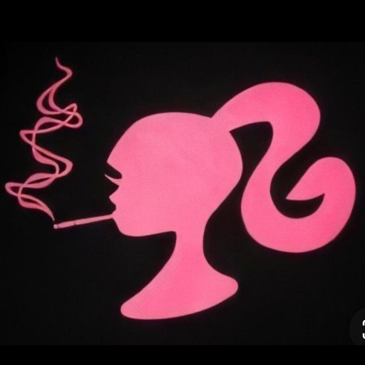 Pink Barbie smoking painting on 8x10 canvas ... - Depop