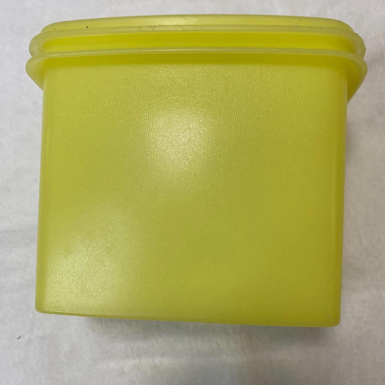 Vintage Tupperware Yellow Storage Container 4.5" x... - Depop
