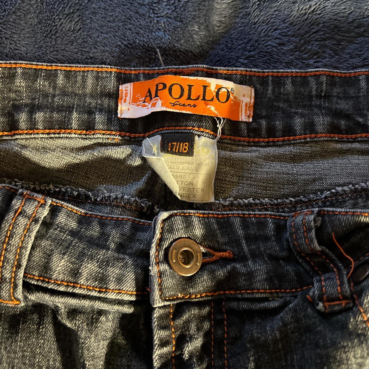 Vintage Apollo jeans 2000s with gems on the back... - Depop