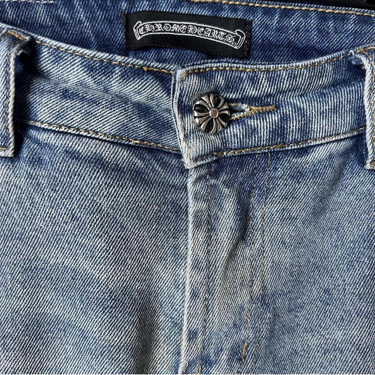 Chrome heart jeans Size 31w 31L Worn once - Depop