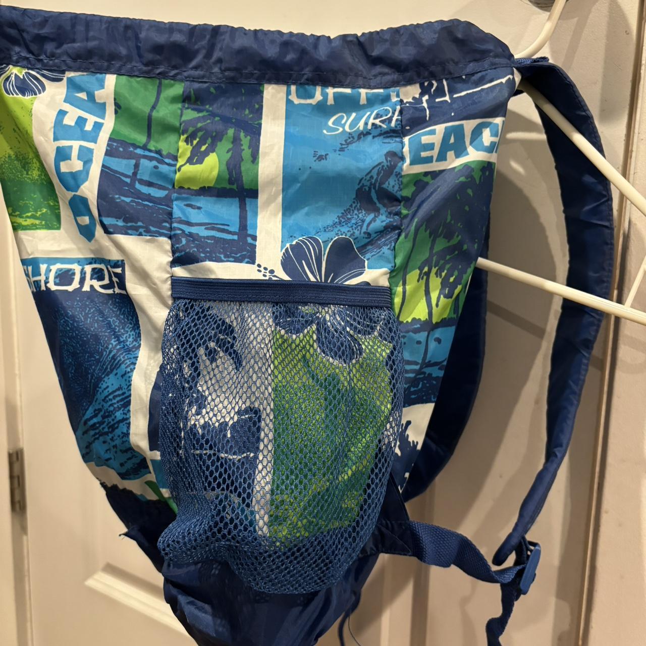 Hawaii Surf beach bag backpack mesh blue green... - Depop