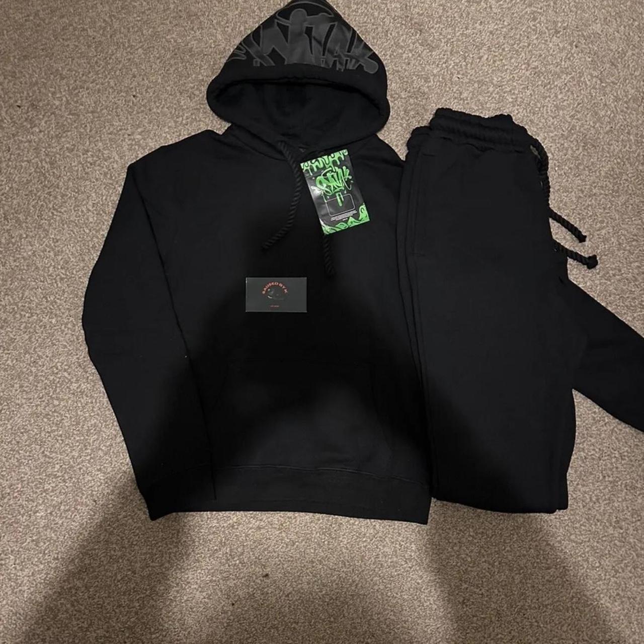 Syna World Triple Black Tracksuit Brand new Size... - Depop