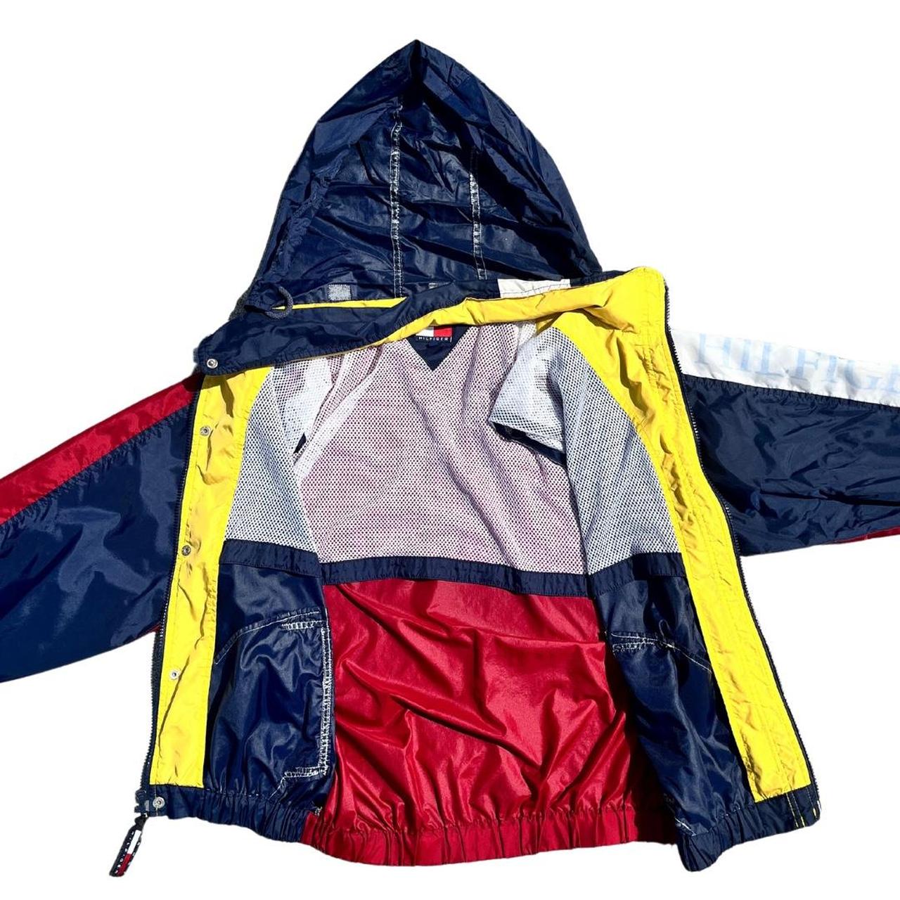 1995 men’s Tommy Hillfiger windbreaker -inside... - Depop