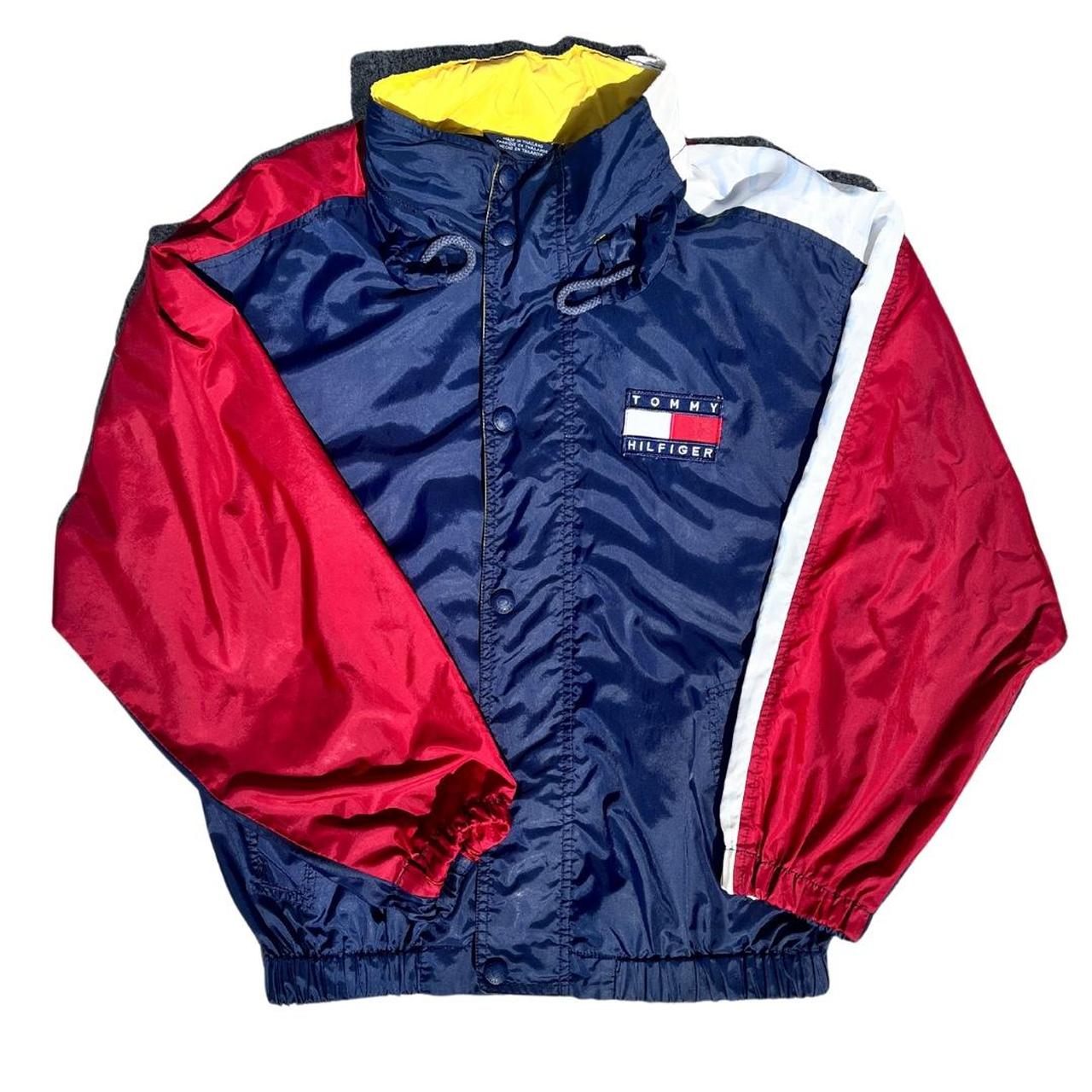 1995 men’s Tommy Hillfiger windbreaker -inside... - Depop