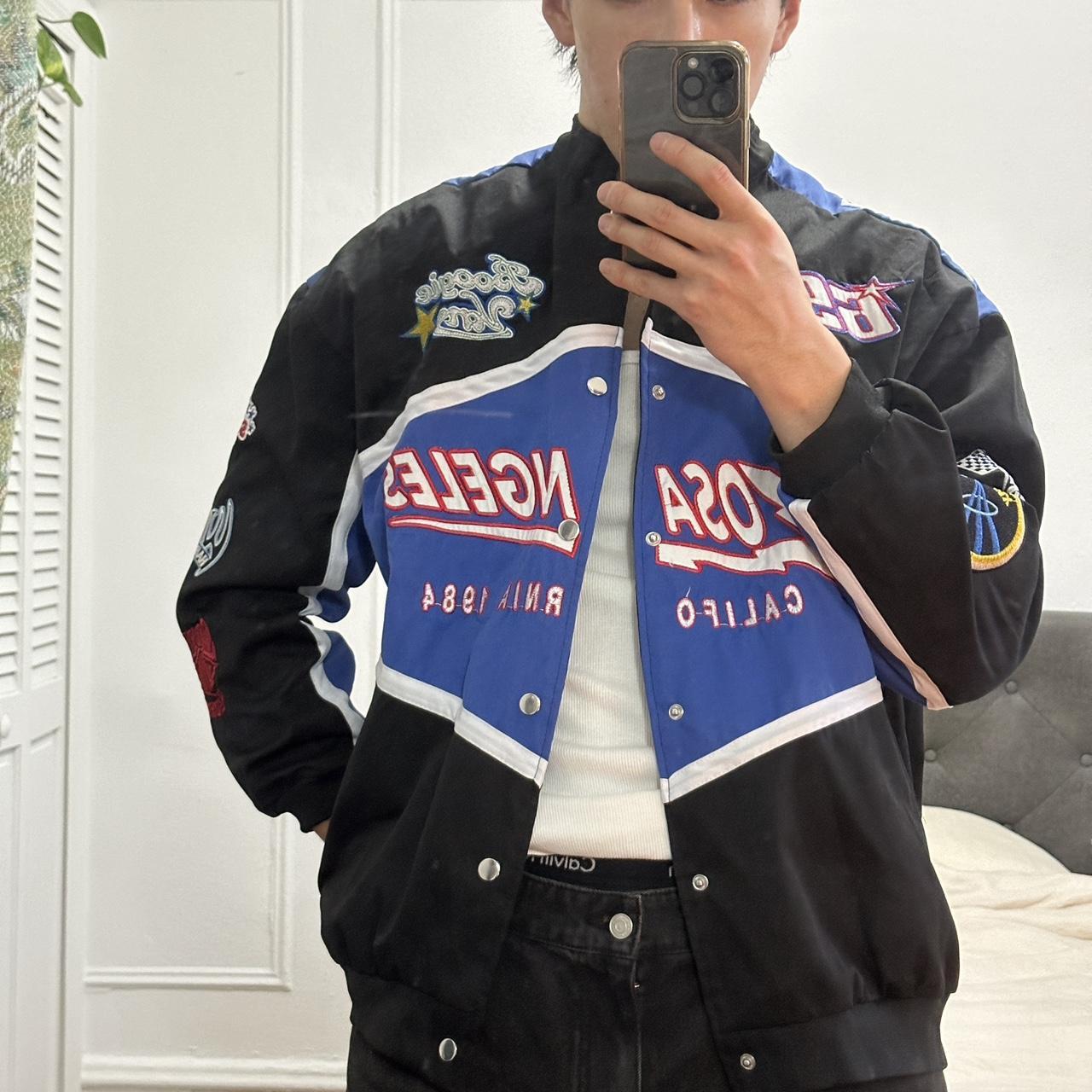 Los Angeles Racing Jacket Size L Retro design with... - Depop