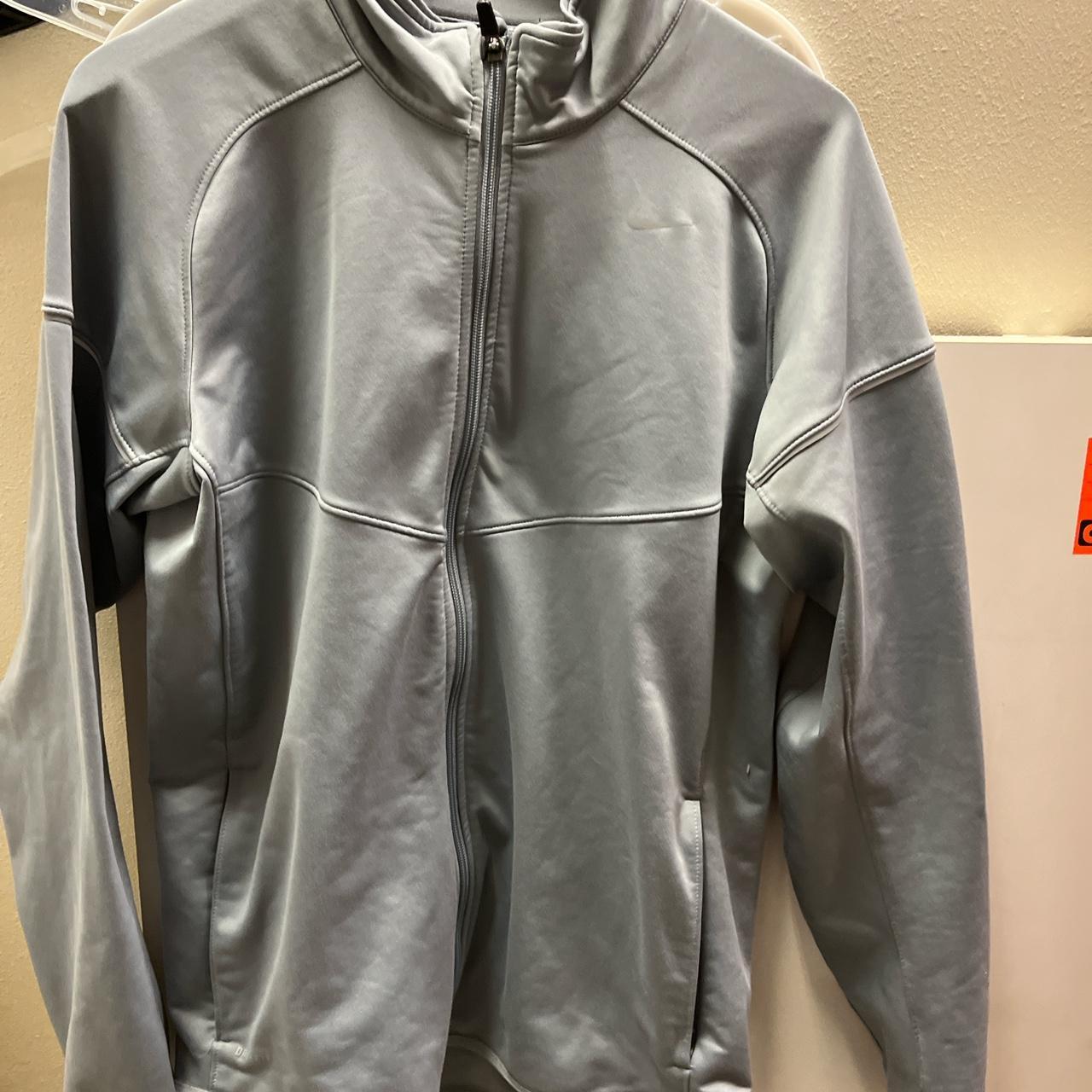 Gray/Grey Nike Jacket with a vintage feel and y2k style - Depop
