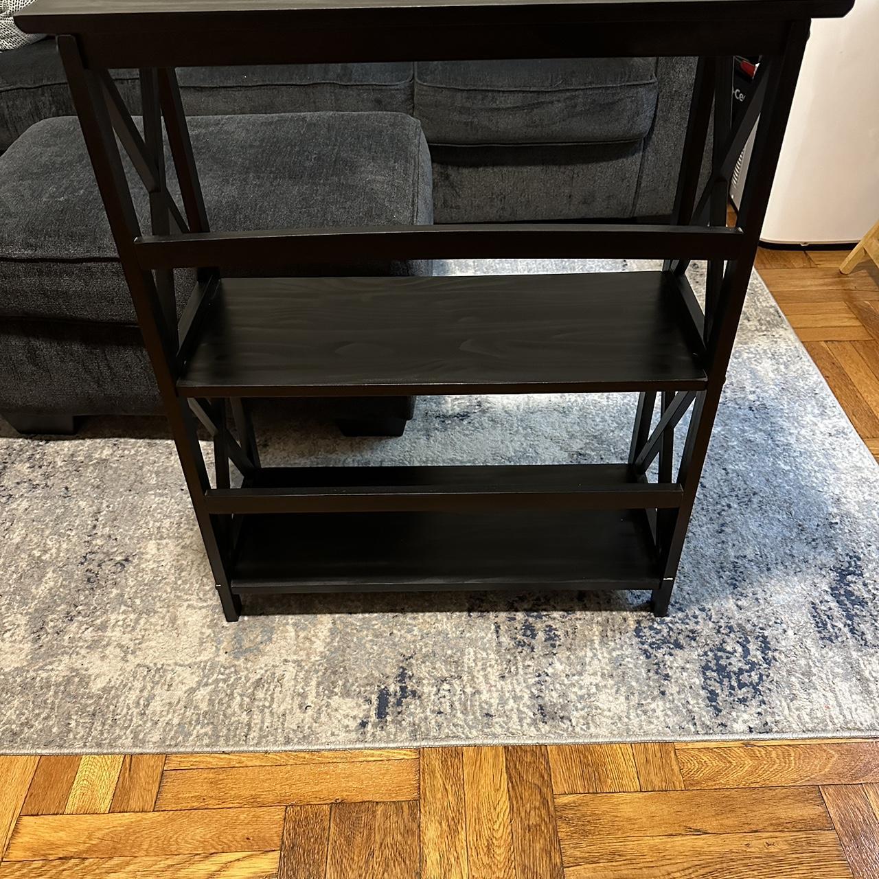 Stylish wooden 2-tier end table with storage... - Depop