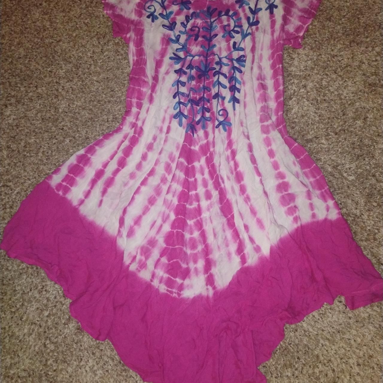 pink flair dress | Depop