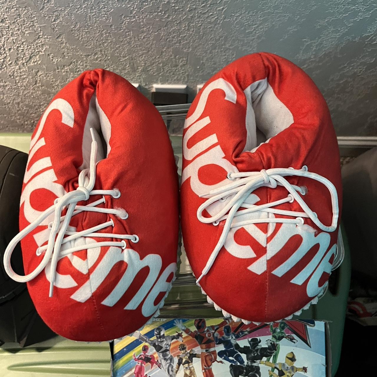 Supreme puffy shoes Comfy… 8-10 size Adult sized... - Depop