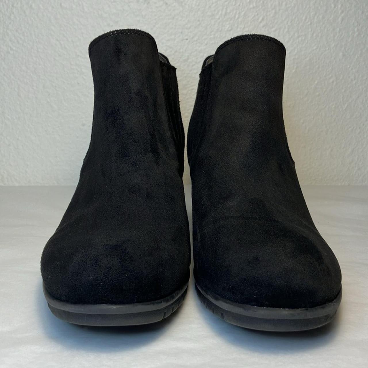 Euro Soft by Sofft Joslyn Wedge Bootie vegan suede... - Depop